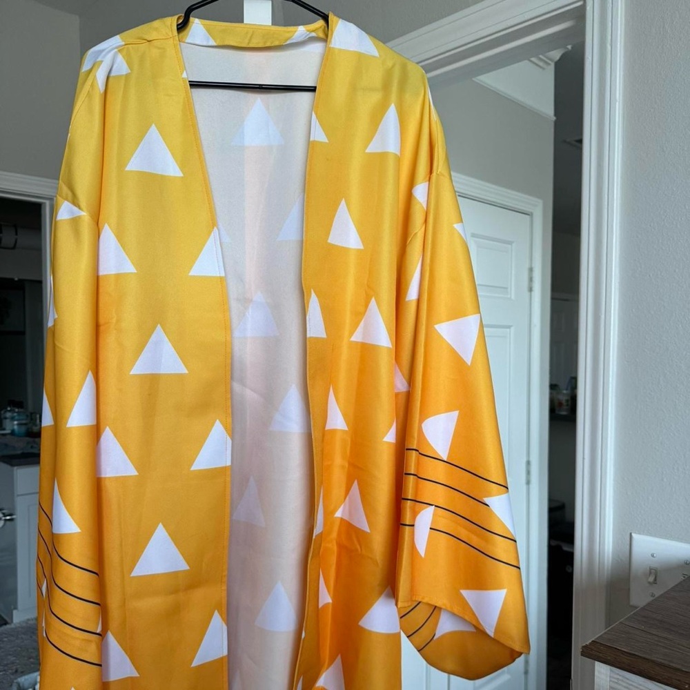 Extra Large Zenitsu Demon Slayer Anime Orange Kimono … - Gem